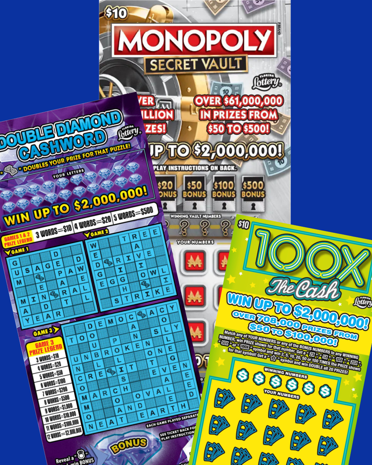 3 win $2 million prizes playing Florida Lottery scratch-offs