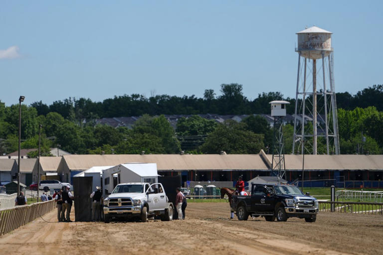 Horse dies after finish line collapse in horror start to Preakness weekend