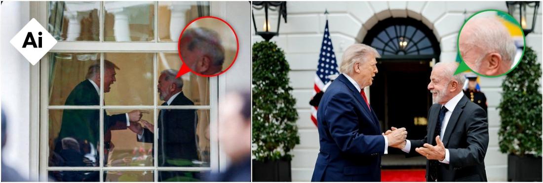 Imagen de Lula y Trump discutiendo en la Casa Blanca fue generada con ...