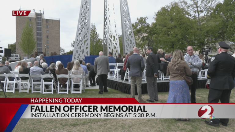 Memorial to fallen officers dedicated along Great Miami River