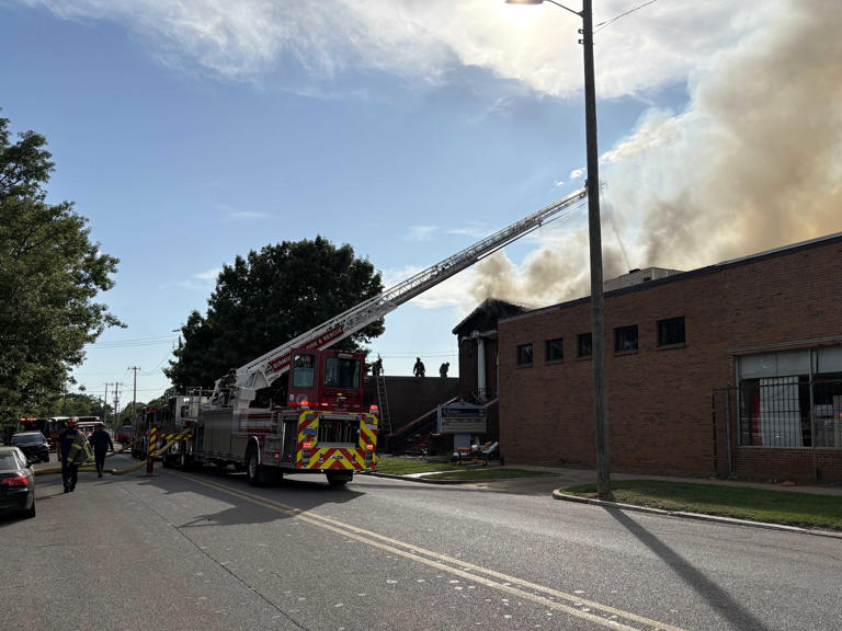 Firefighters on scene of church fire in Birmingham's Smithfield area