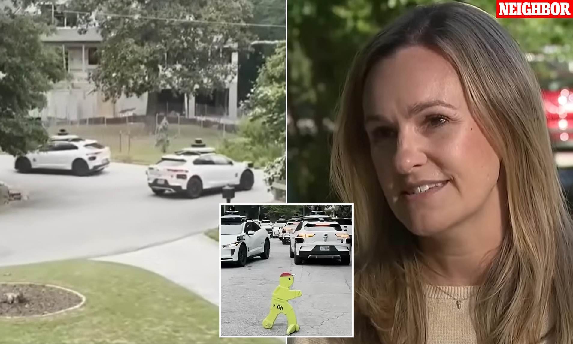 Small Atlanta suburb invaded by driverless cars cruising aimlessly in ...