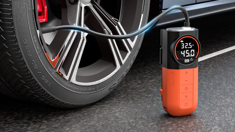 Drivers are ditching gas stations for this portable tire inflator