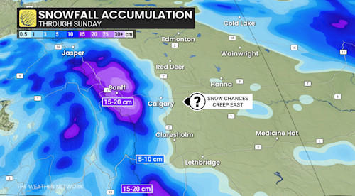 10-20 cm: Blast of spring snow may interrupt long weekend plans in Alberta