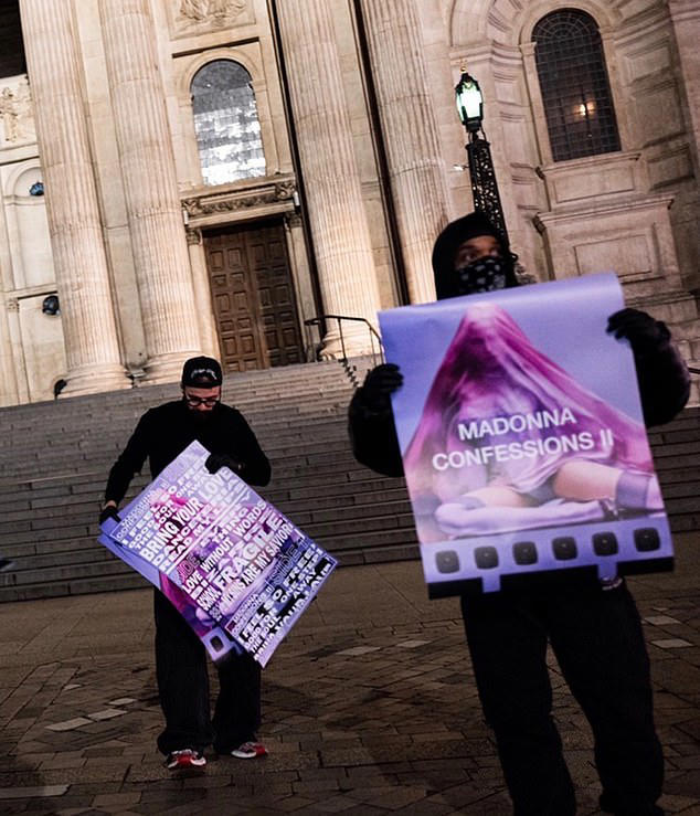Poster girl for pop! Madonna puts up posters in Shoreditch to promote ...