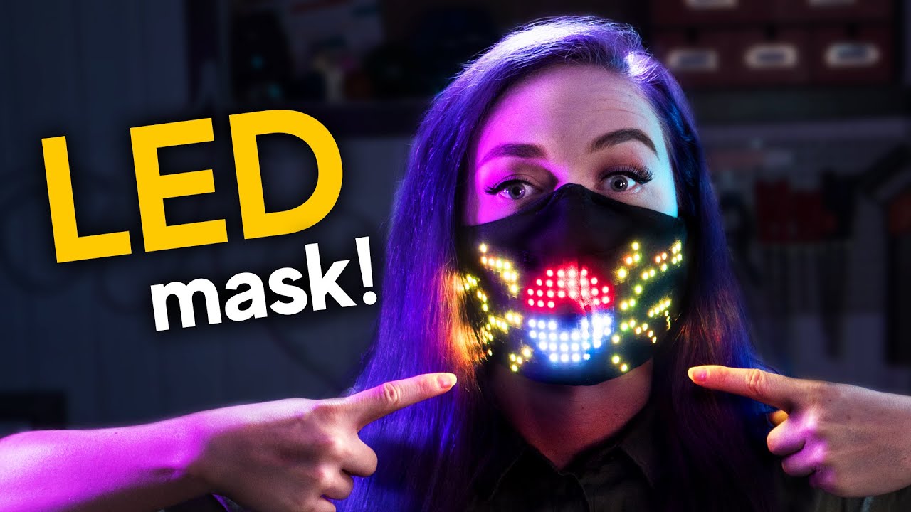 DIY face mask with animating LEDs 🔥