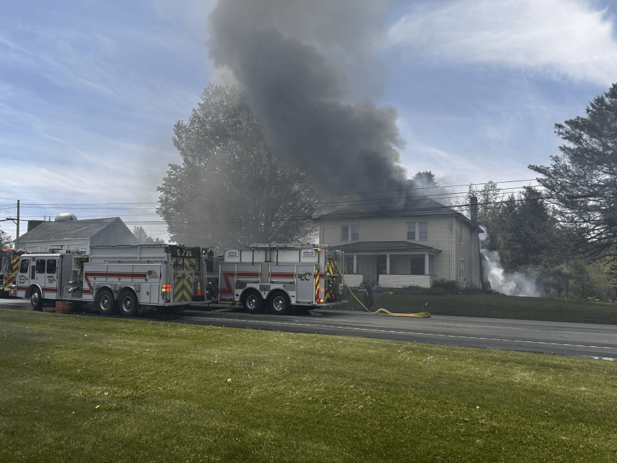 Smoke towers from Edinboro house fire Friday drawing heavy response