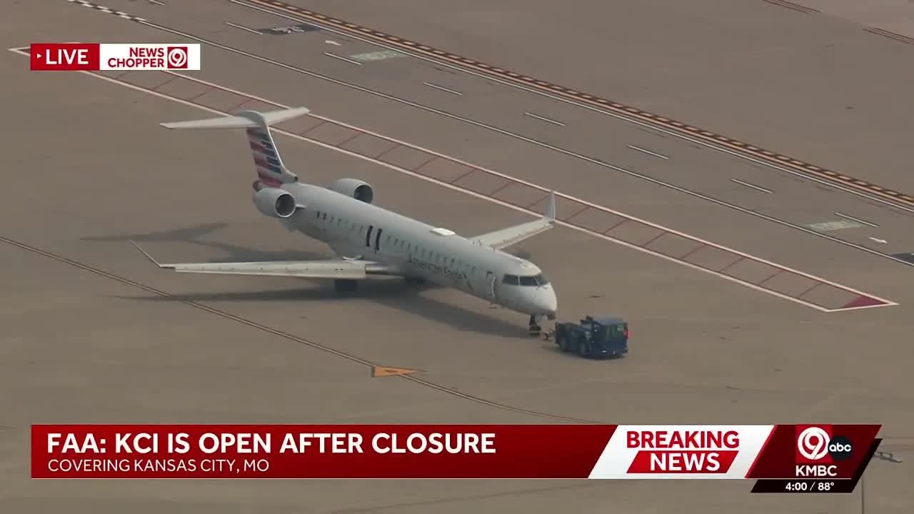 KCI reopens after American Airlines plane emergency evacuation
