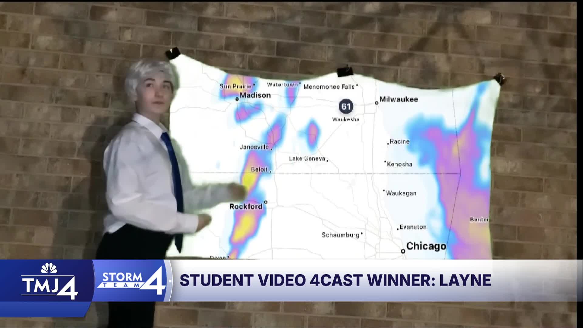 UWM baseball weather show video 4cast 1st place winner