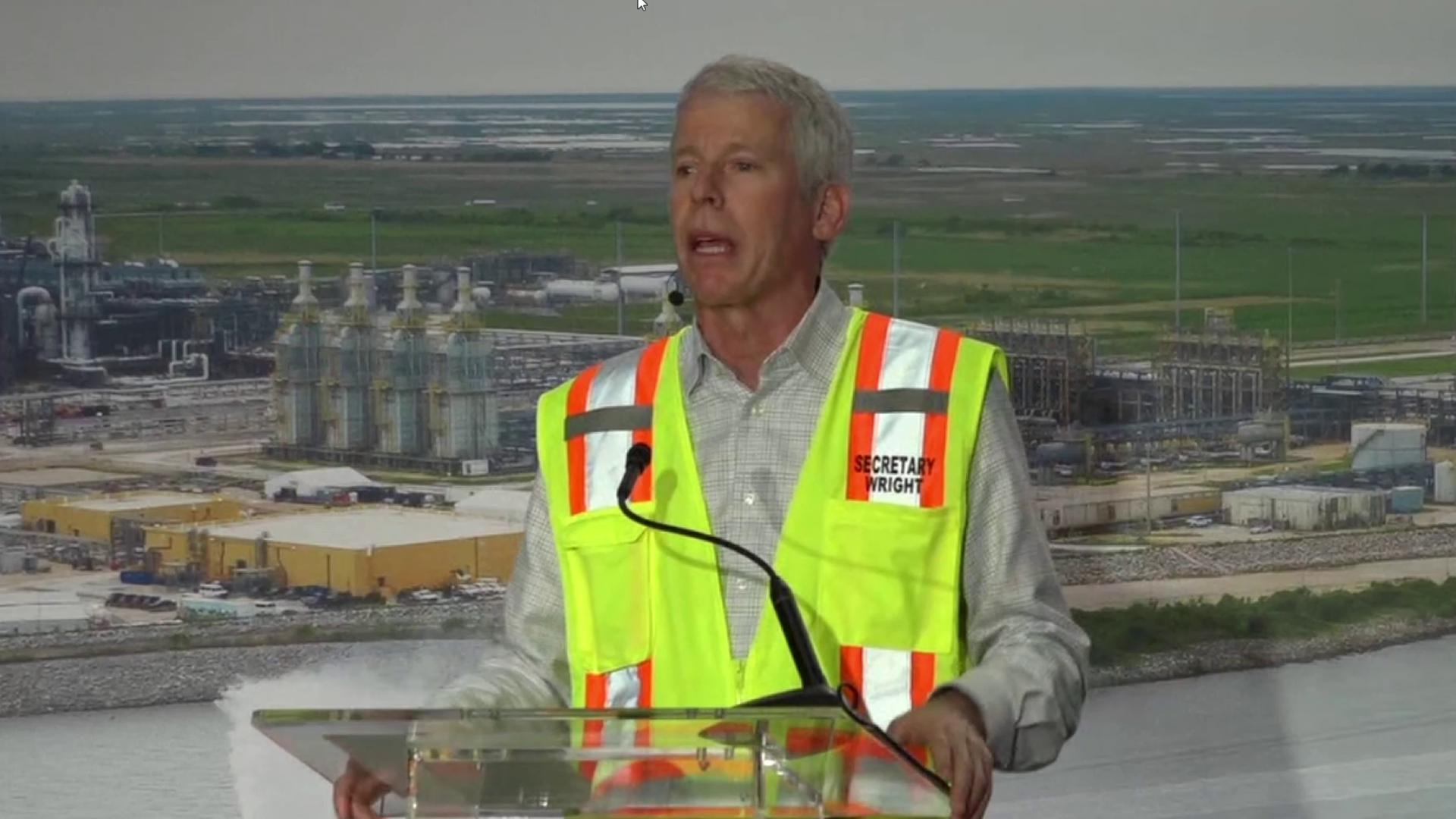 Full Video Us Energy Secretary Chris Wright Speaks At Golden Pass Lng