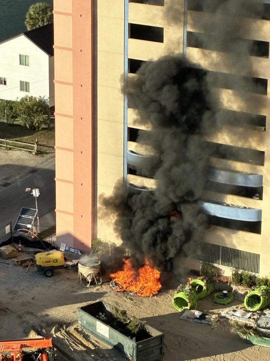 Photos: Fire breaks out at North Myrtle Beach resort building