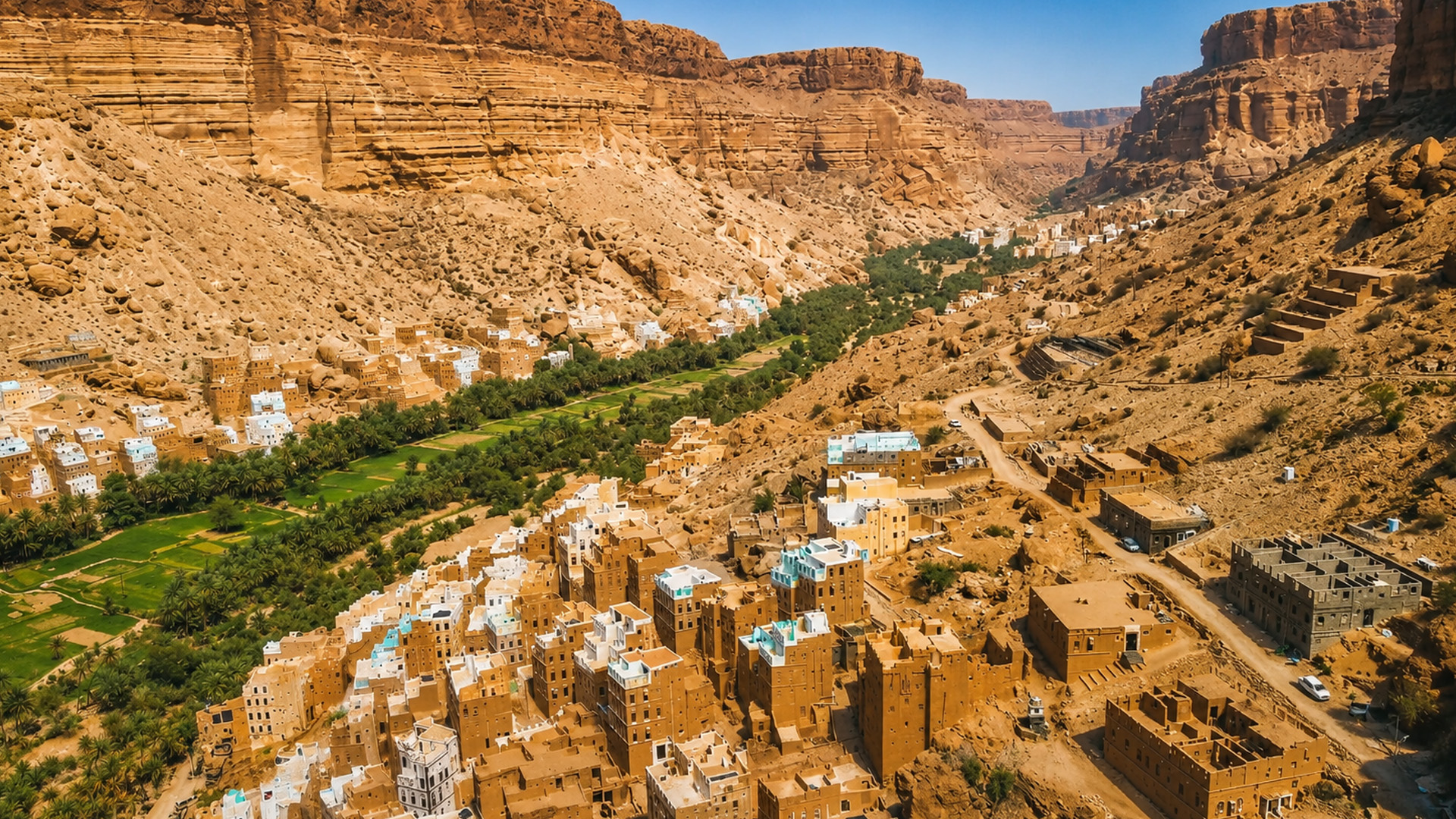 These villages were built into the desert valley