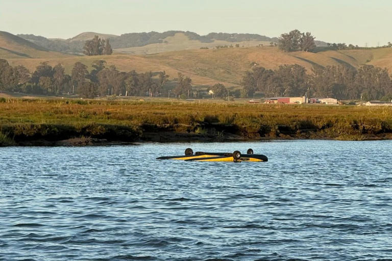 Pilot rescued after small plane crashes in Petaluma River