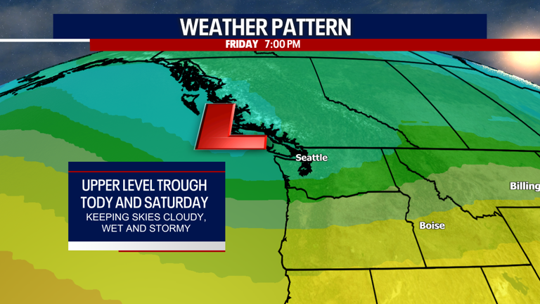 Wet weather, possible thunderstorms in Seattle into Saturday