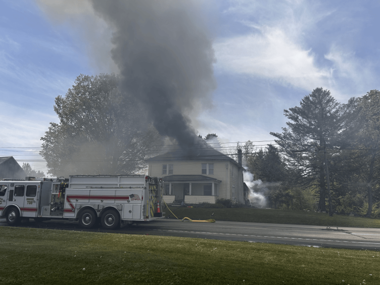 Smoke towers from Edinboro house fire Friday drawing heavy response