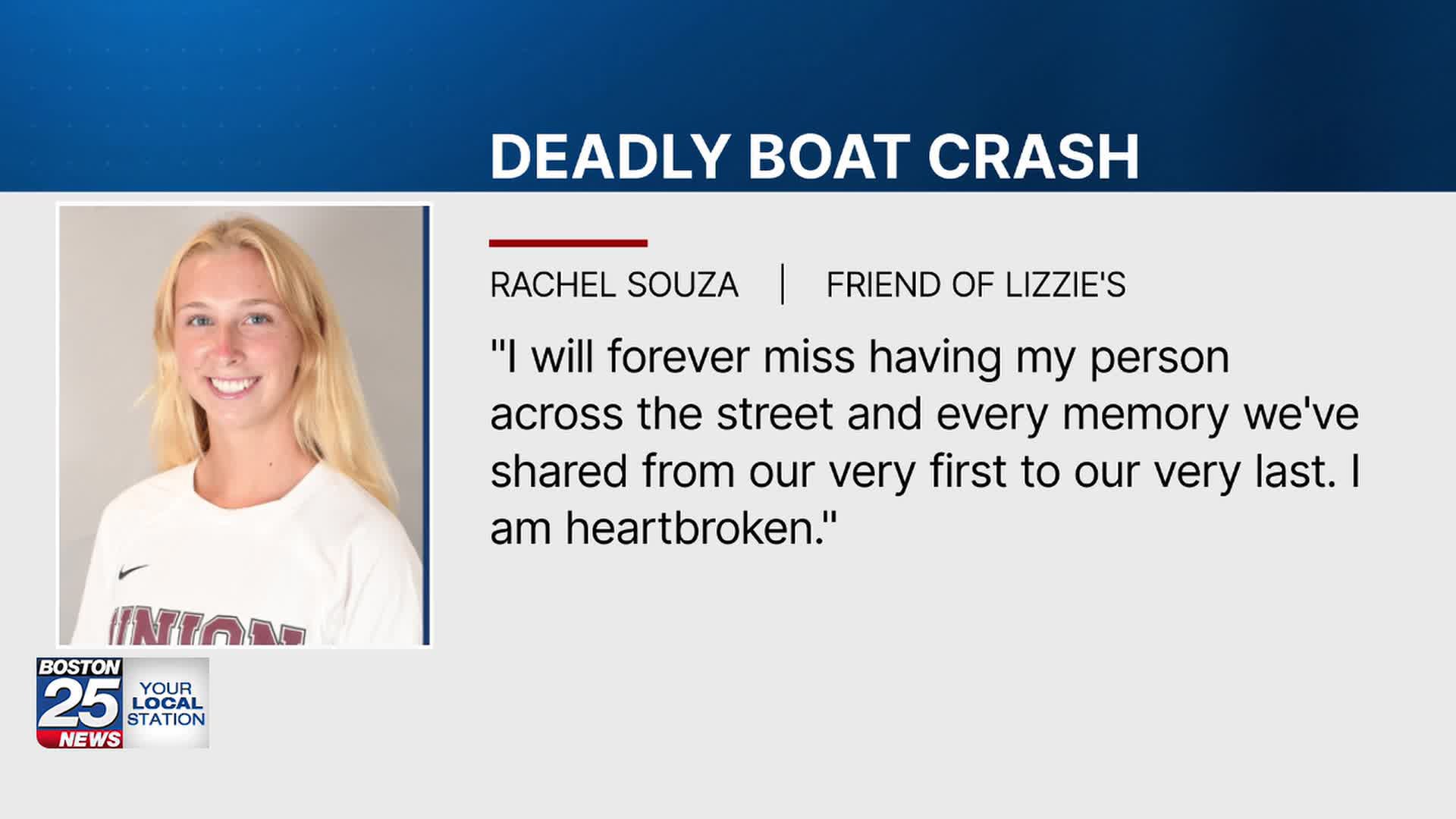 'No words': Lifelong friend of young woman killed in Boston boat crash ...