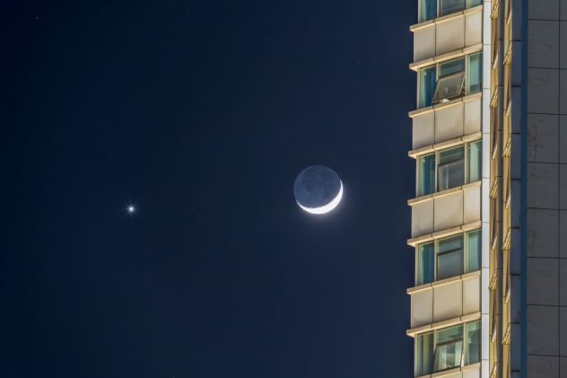Crescent moon is about to join Venus and Jupiter in evening sky