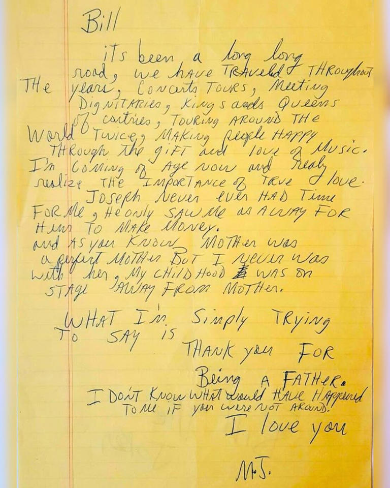 MJ's secret anguish: Letter reveals bodyguard was 'the father I never had'