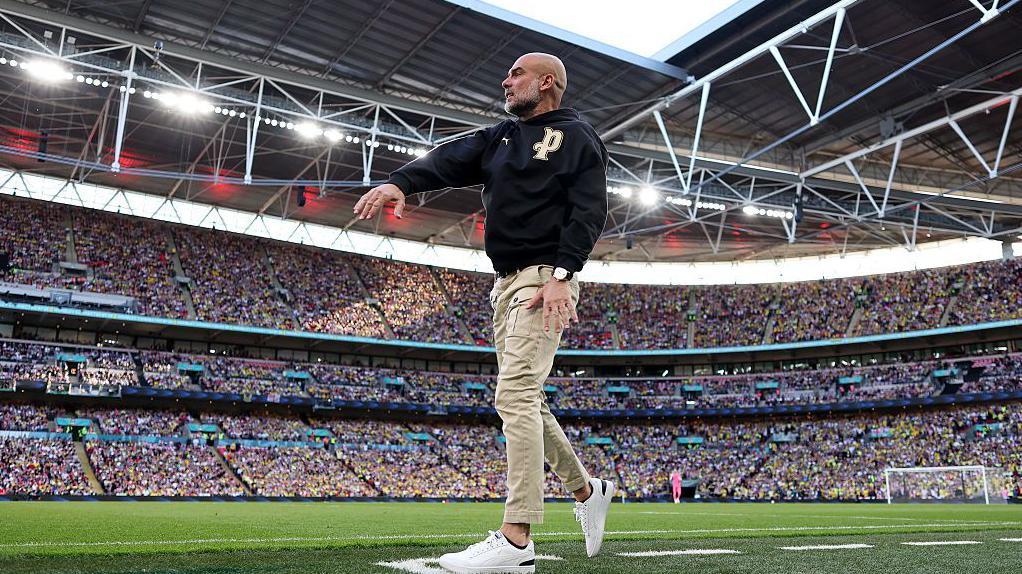 'The Pep Stand'? Guardiola jokes about lack of Wembley recognition