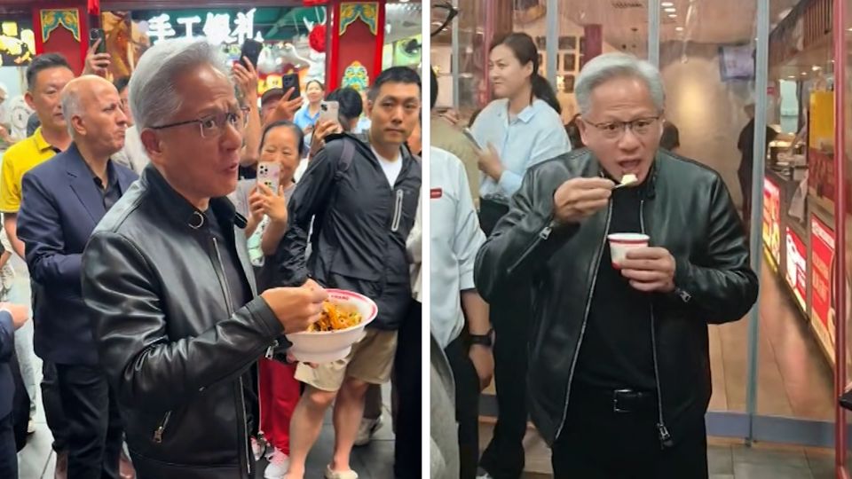 El CEO de Nvidia se pasea por Beijing comiendo fideos y se hace viral