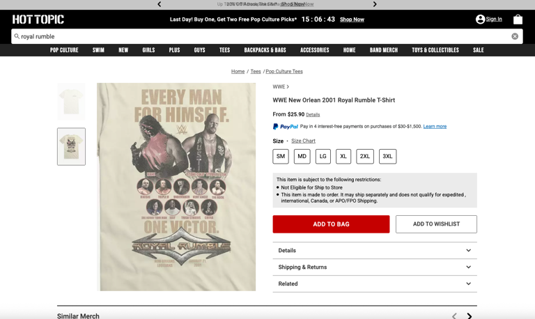 Hot Topic’s botched Royal Rumble ‘01 shirt is hilarious, but one ...