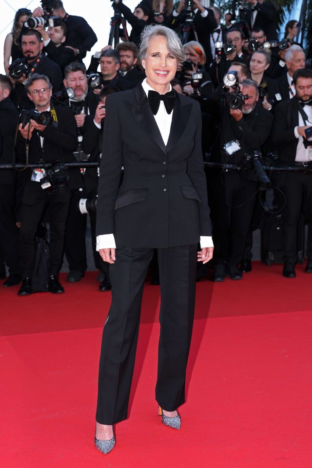 Andie MacDowell, 68, breaks Cannes dress code in sheer cutout LBD ...