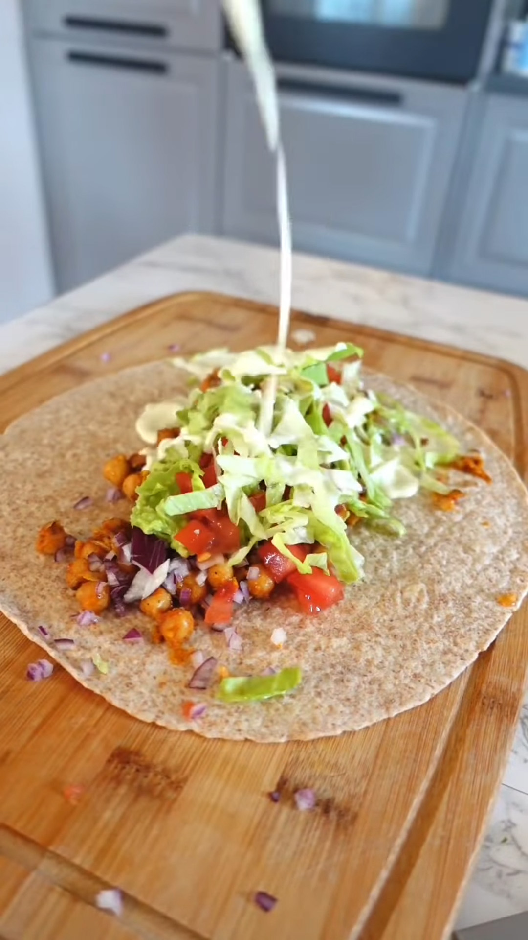 Simple vegan chickpea wrap recipe