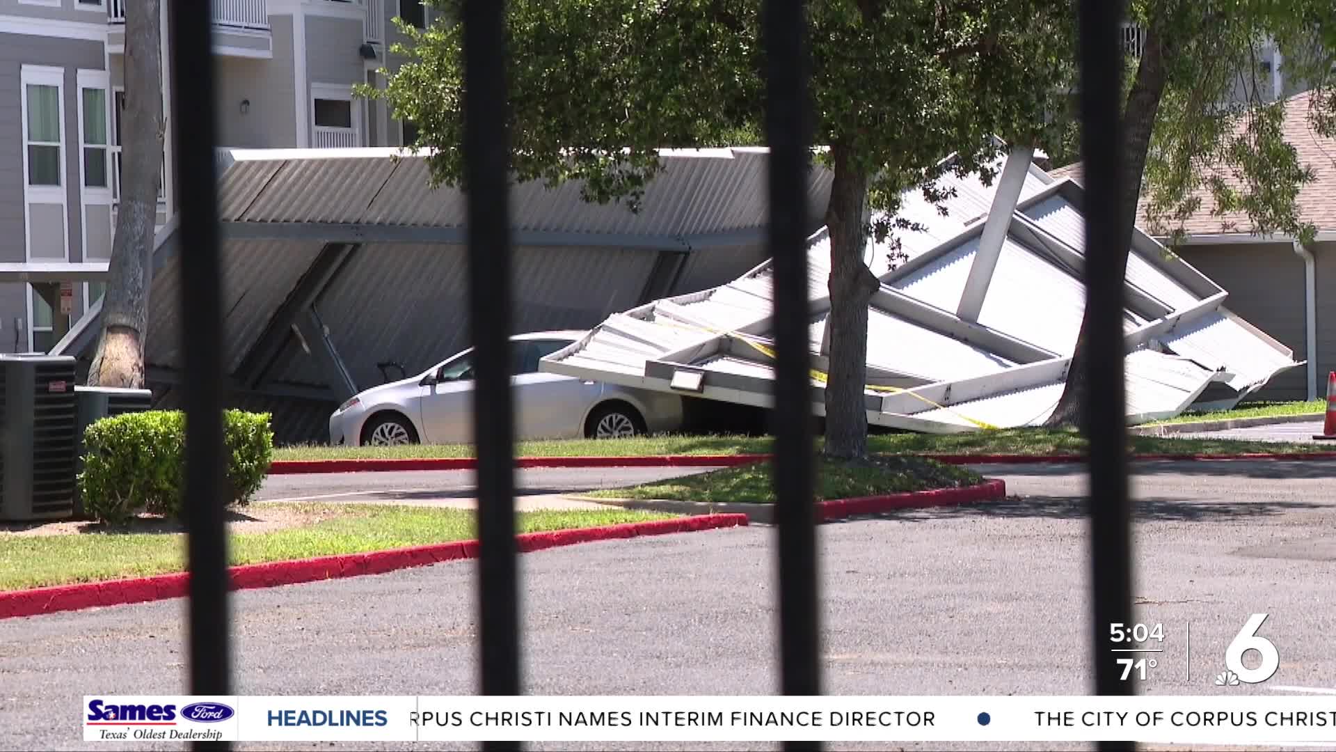 Carport collapses at Southside apartment complex during Monday storm ...