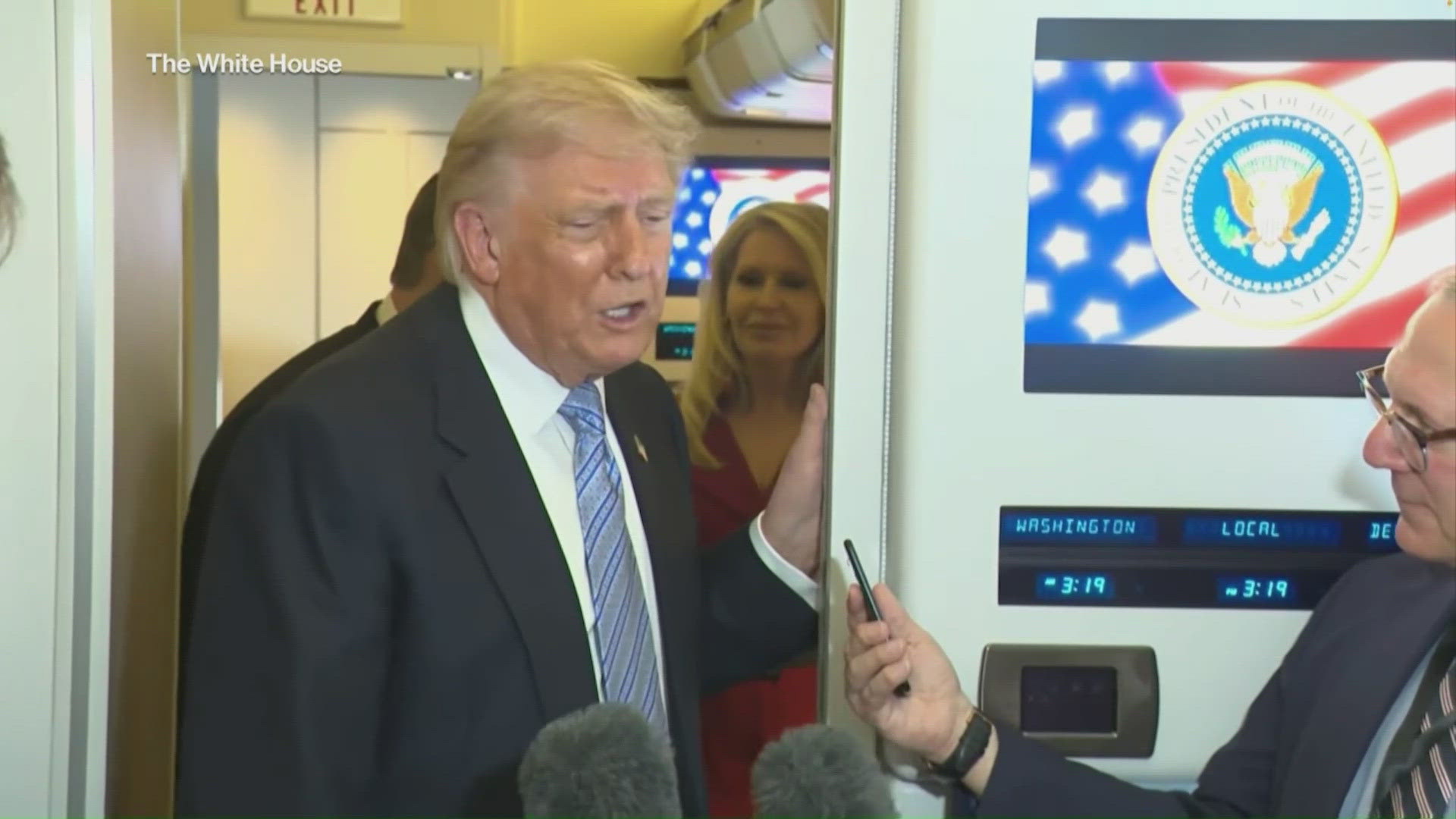 President Trump heads back to Washington DC after summit in China