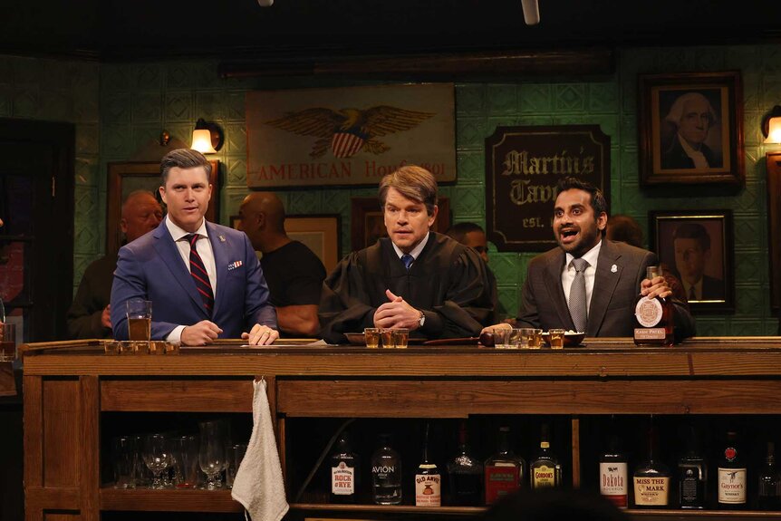 Colin Jost was intimidated to co-star with Matt Damon in SNL's cold open