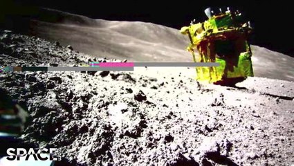 Watch lunar robot imagery of Japan’s SLIM moon lander touching down