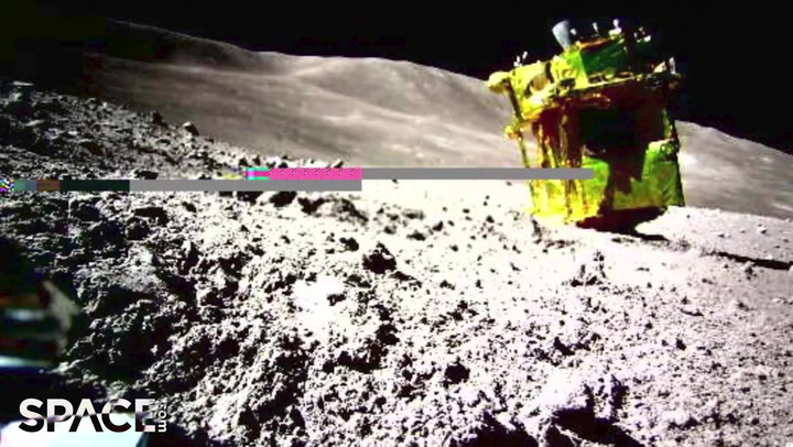 Watch lunar robot imagery of Japan’s SLIM moon lander touching down