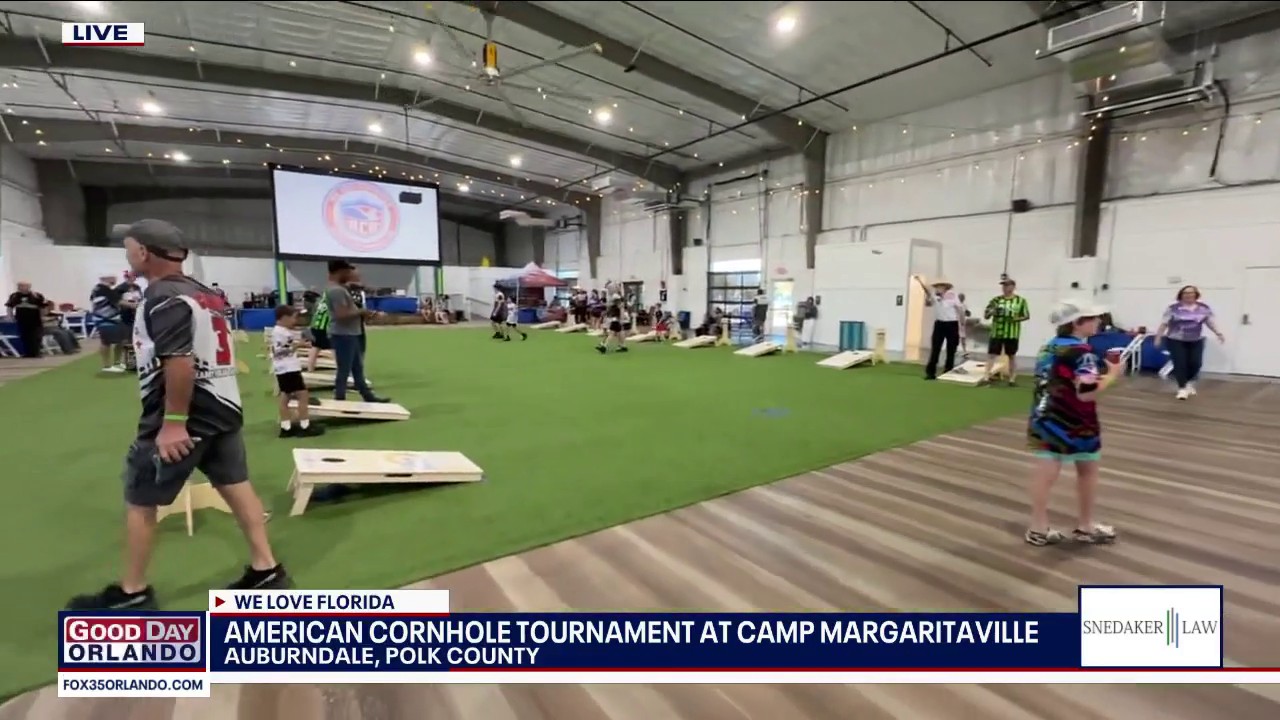 American cornhole tournament at Camp Margaritaville