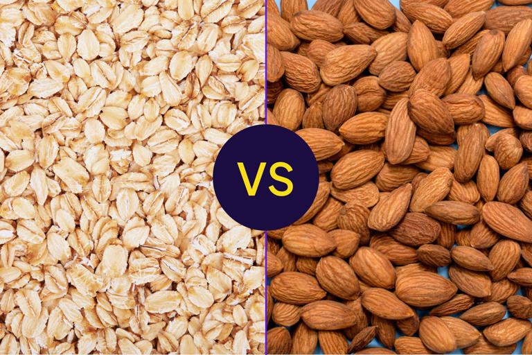 Oats vs. almonds: Which is better for healthy fats and carbs, according ...