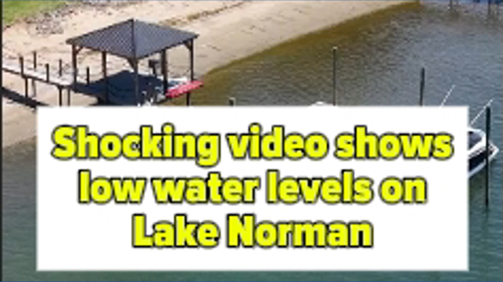Drone video shows low water levels on Lake Norman
