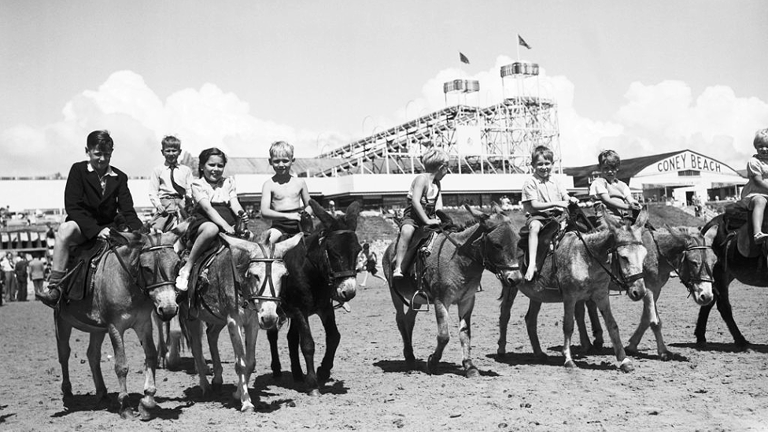 Is the tradition of donkeys at the beach riding off into the sunset?