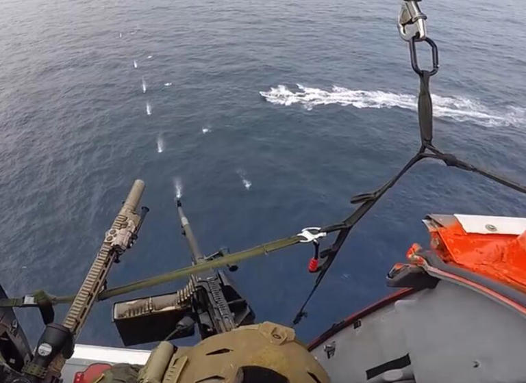 Caught on camera: Coast Guard fires on suspected smugglers, sinks boats