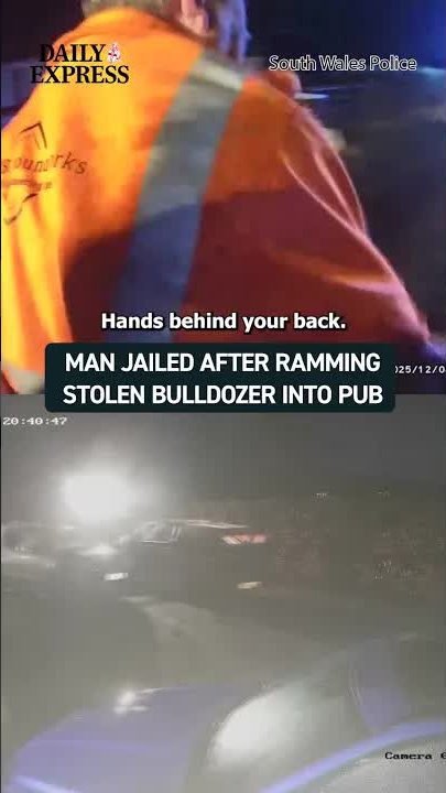 Man jailed after ramming stolen bulldozer into local pub