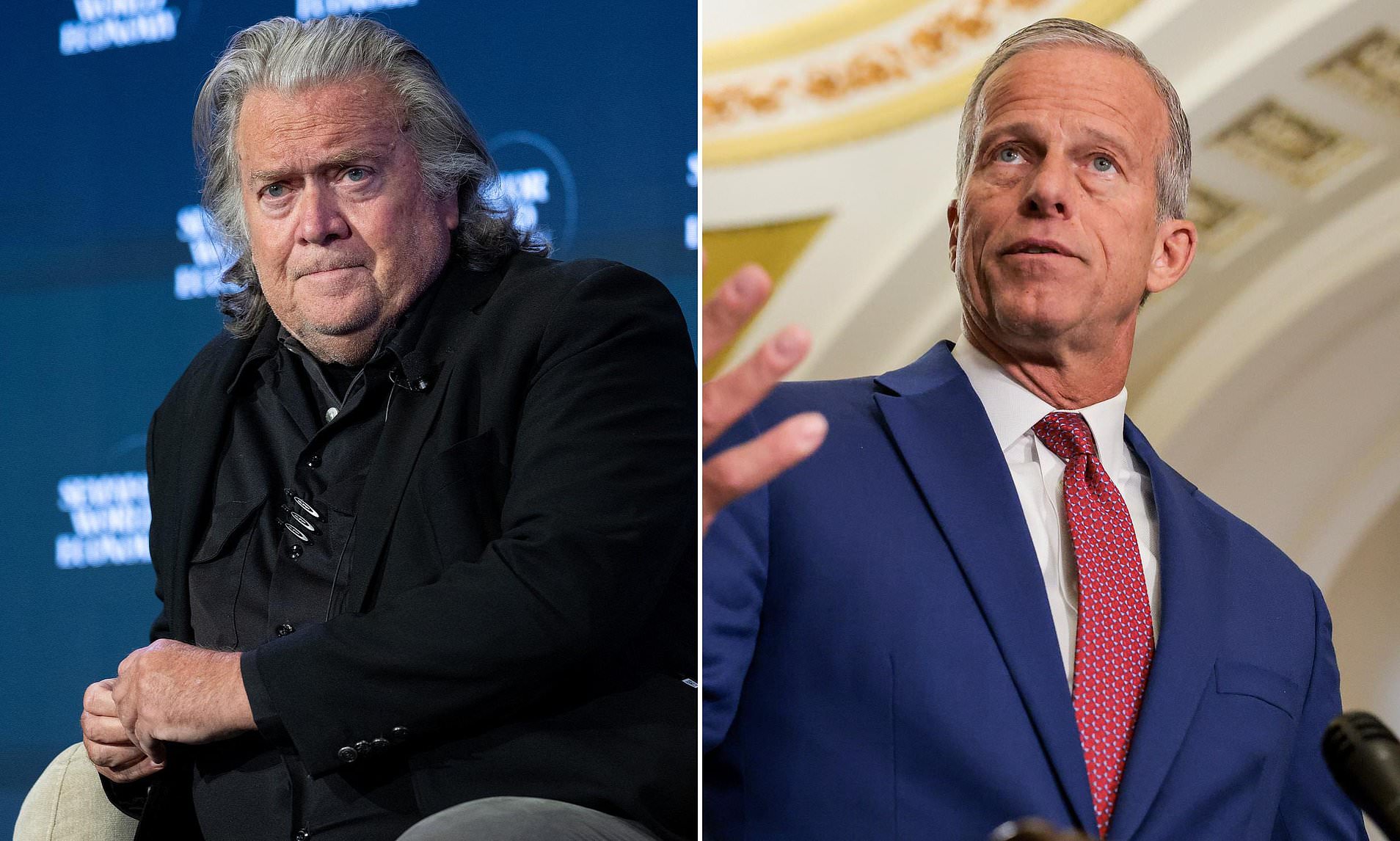 Steve Bannon demands John Thune's ouster as Senate majority leader ...