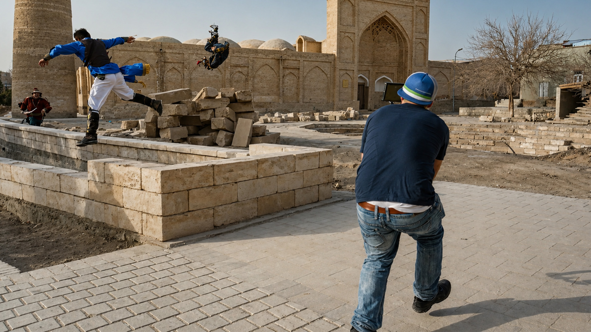 The process of creating a parkour action scene
