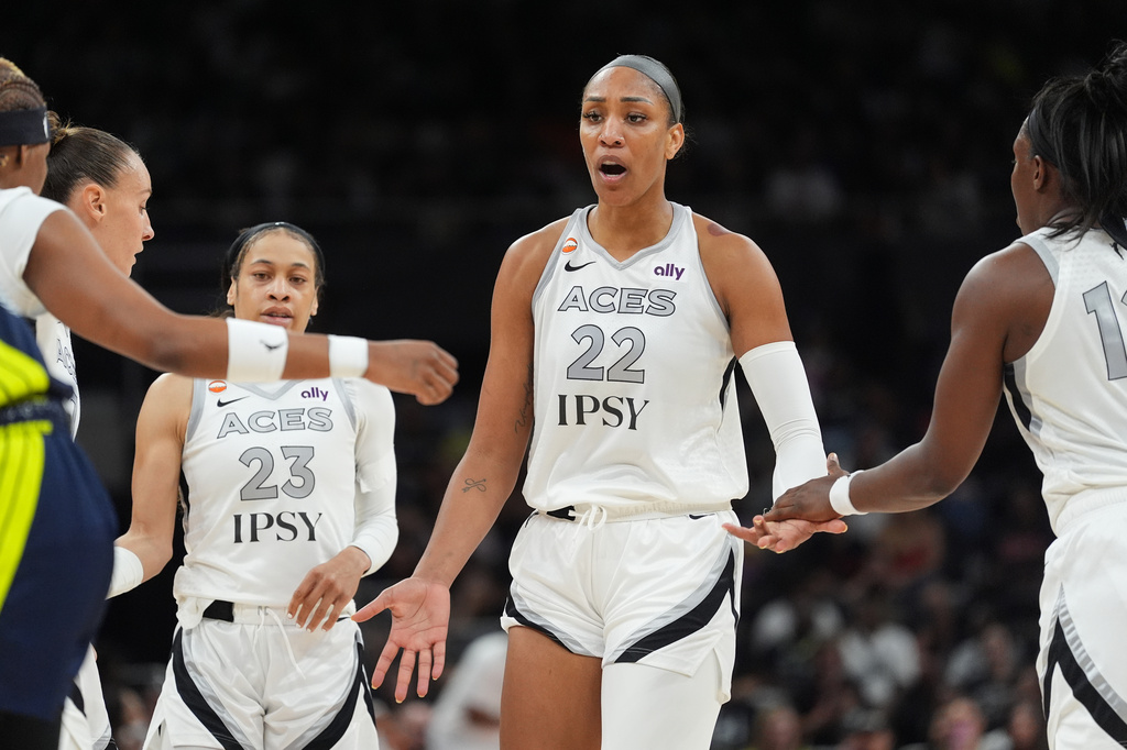 A'ja Wilson has an efficient 45-point masterpiece, her WNBA-record 5th ...