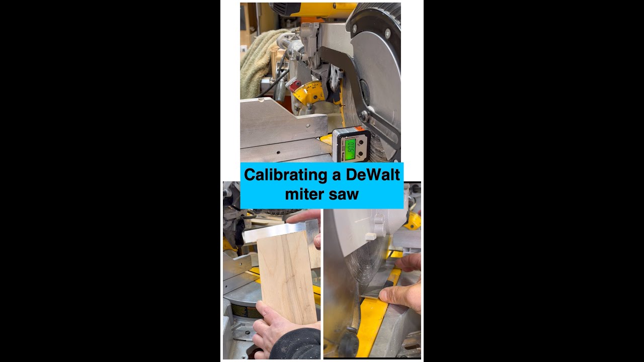 Calibrating a DeWalt 12' miter saw #woodworkingtools #powertools #diytools