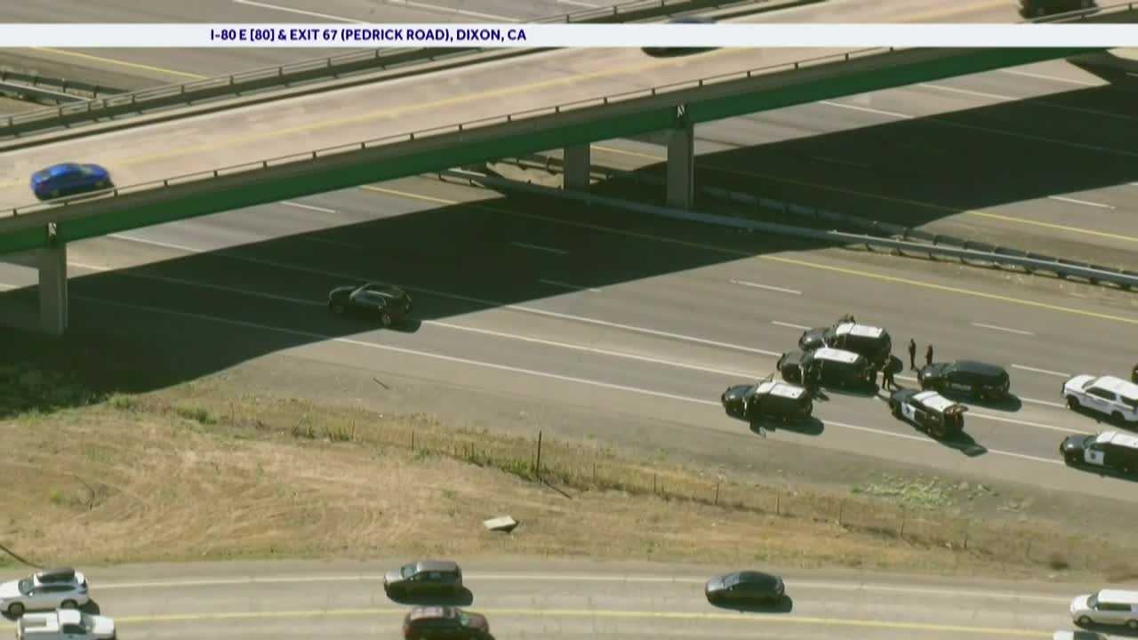 Driver detained after chase, standoff on I-80 in Dixon