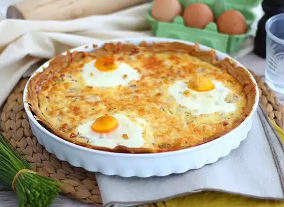 Ham and egg quiche
