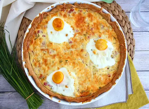 Ham and egg quiche