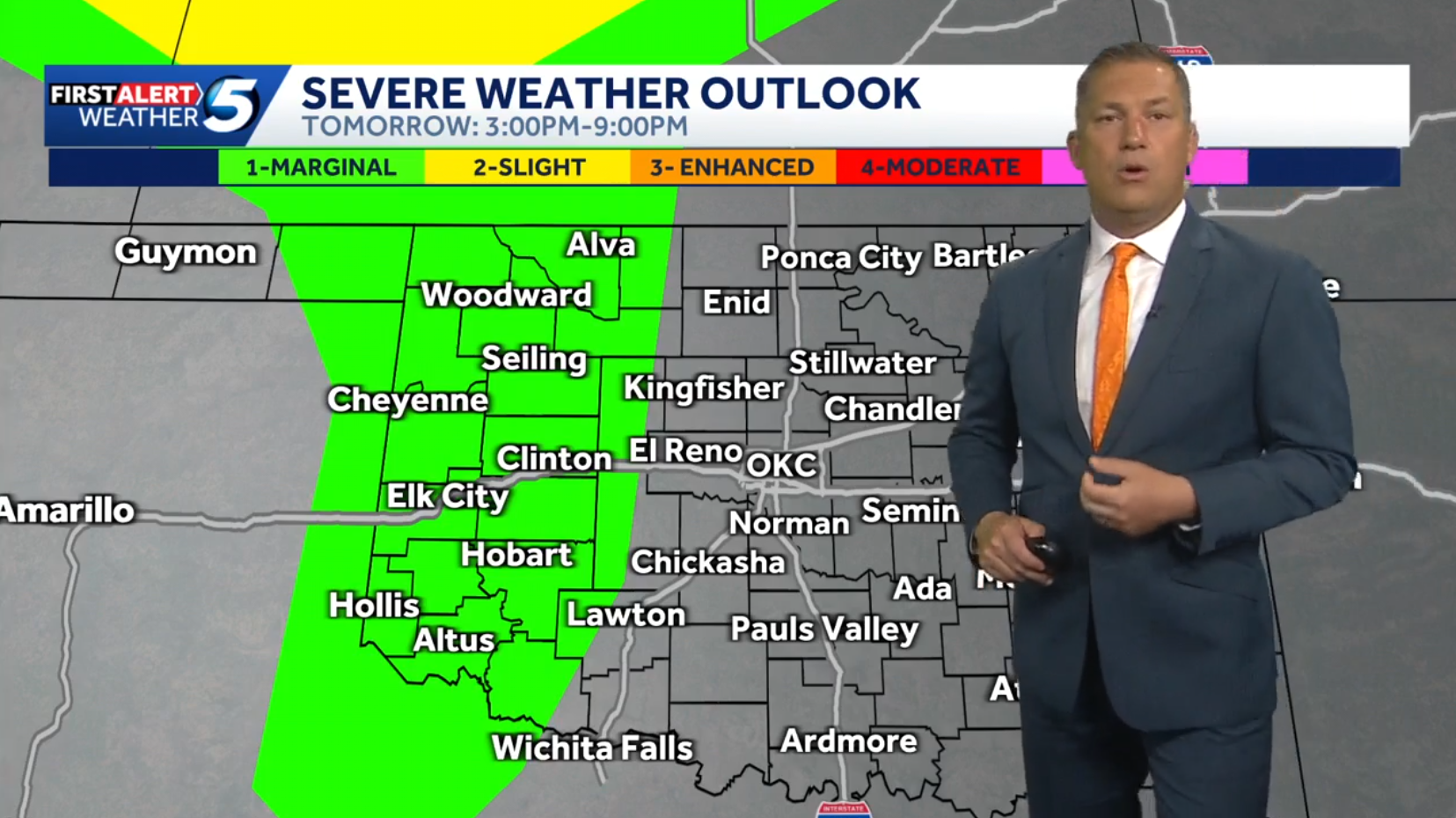 Timeline: Severe weather risk remains for Oklahoma going into next week
