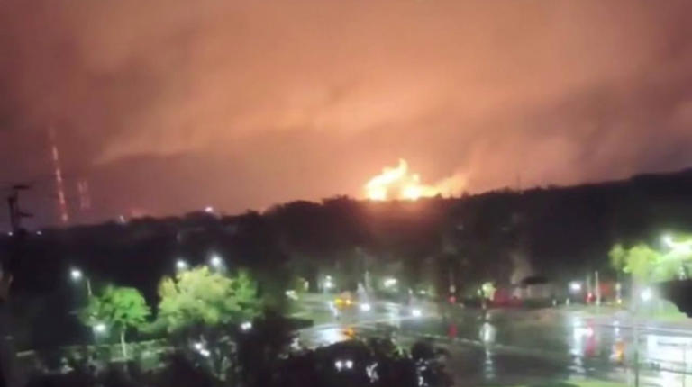 Chemical plant in Russia's Stavropol Krai on fire after drone strike ...