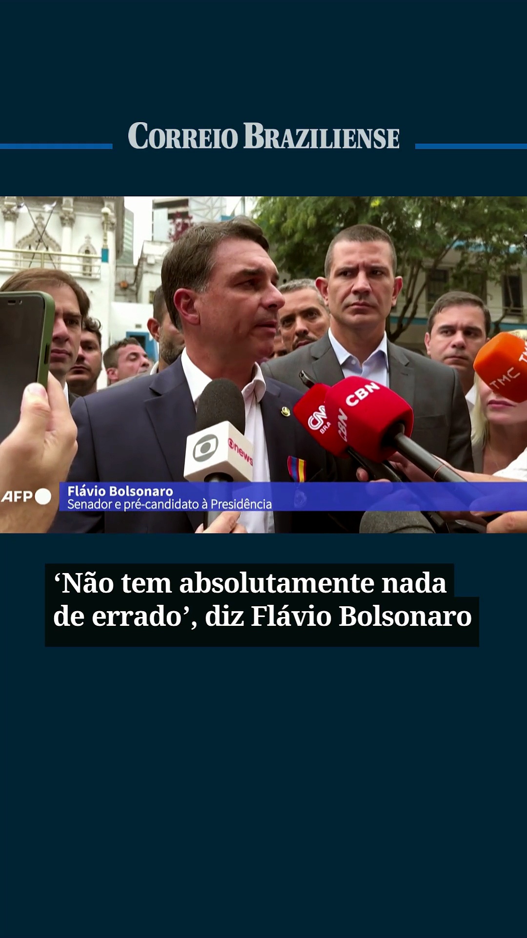 ‘Não tem absolutamente nada de errado’, diz Flávio Bolsonaro