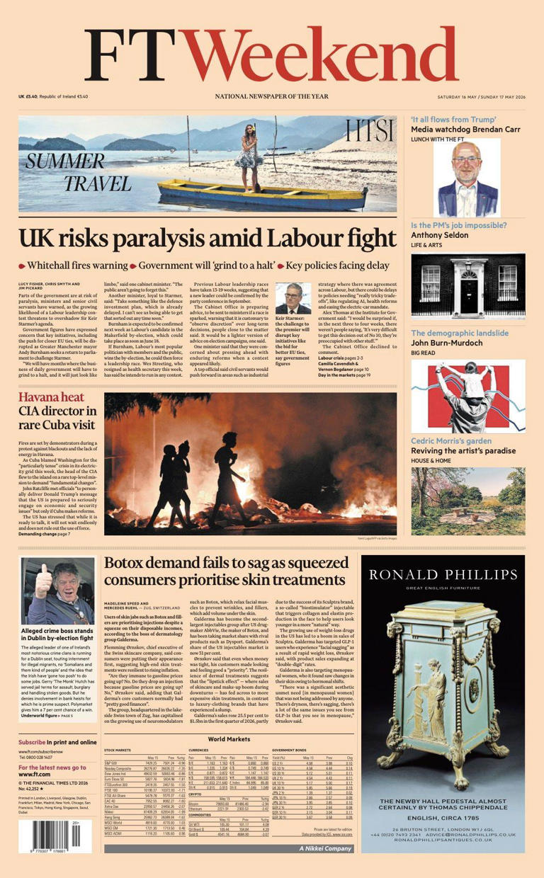 'Burnham will push to be next PM' and 'Dosh and Becks'