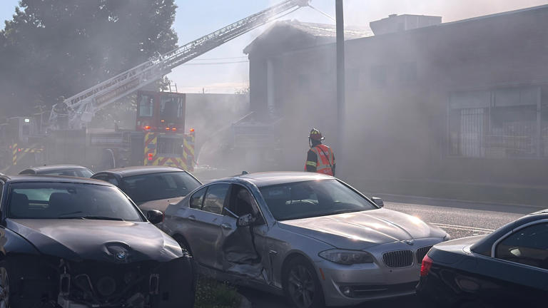 Birmingham church destroyed in fire, firefighter injured
